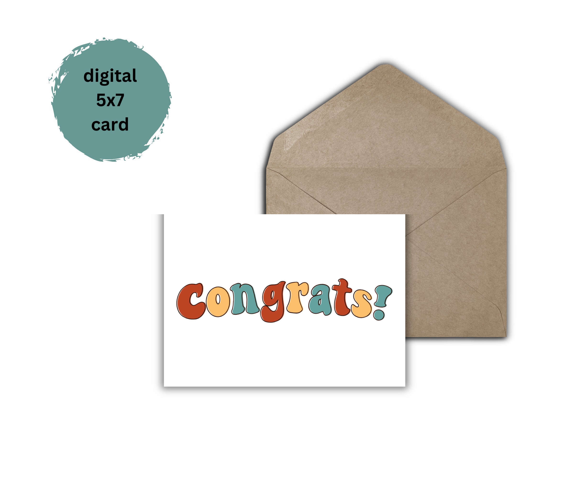 Printable Congratulations Card, Congrats Card, Digital Congratulations ...