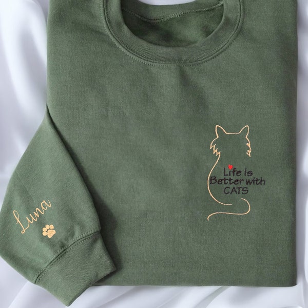 Embroidered Cats - Etsy