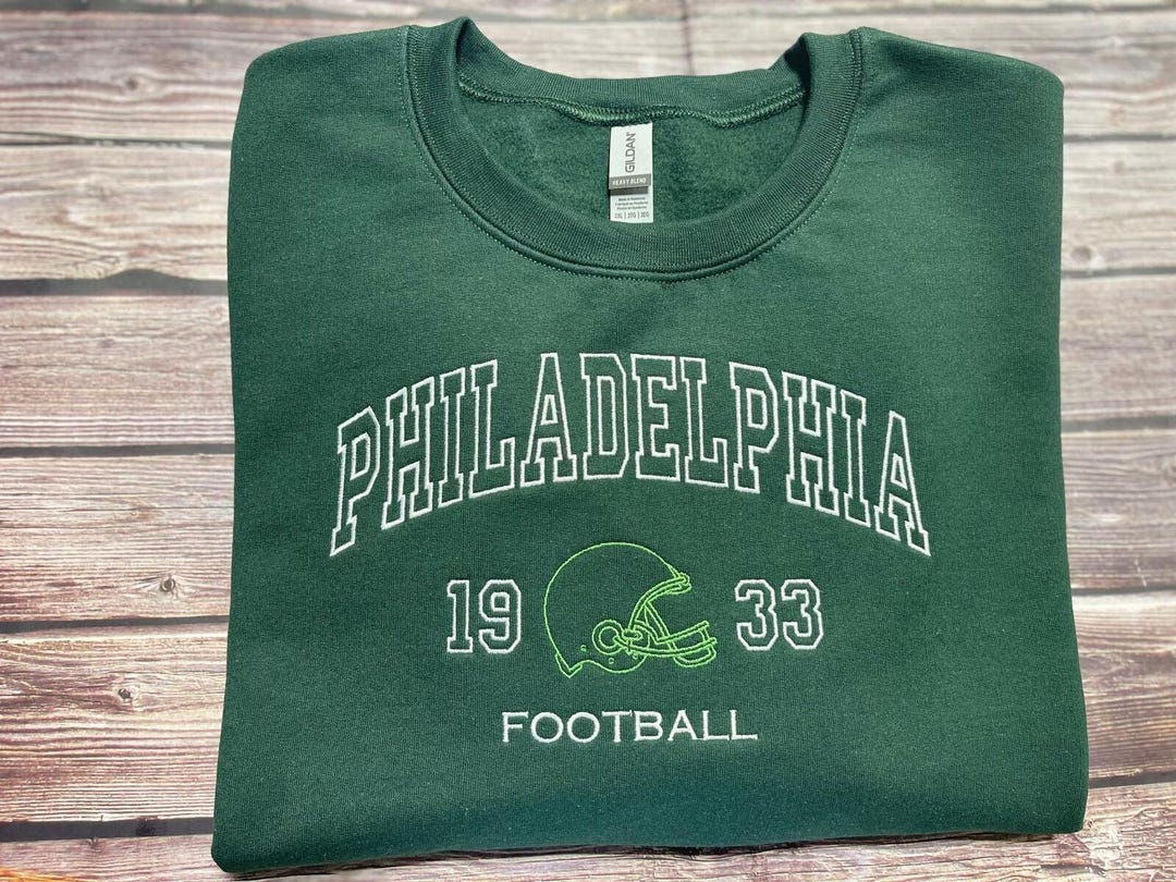 Personalized Embroidered Philadelphia Football Sweatshirt, Trendy ...