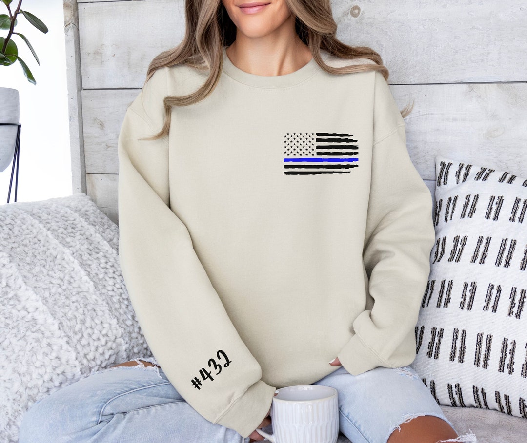 Personalized Police Name / Badge Number Sweater, Custom Police Wife ...