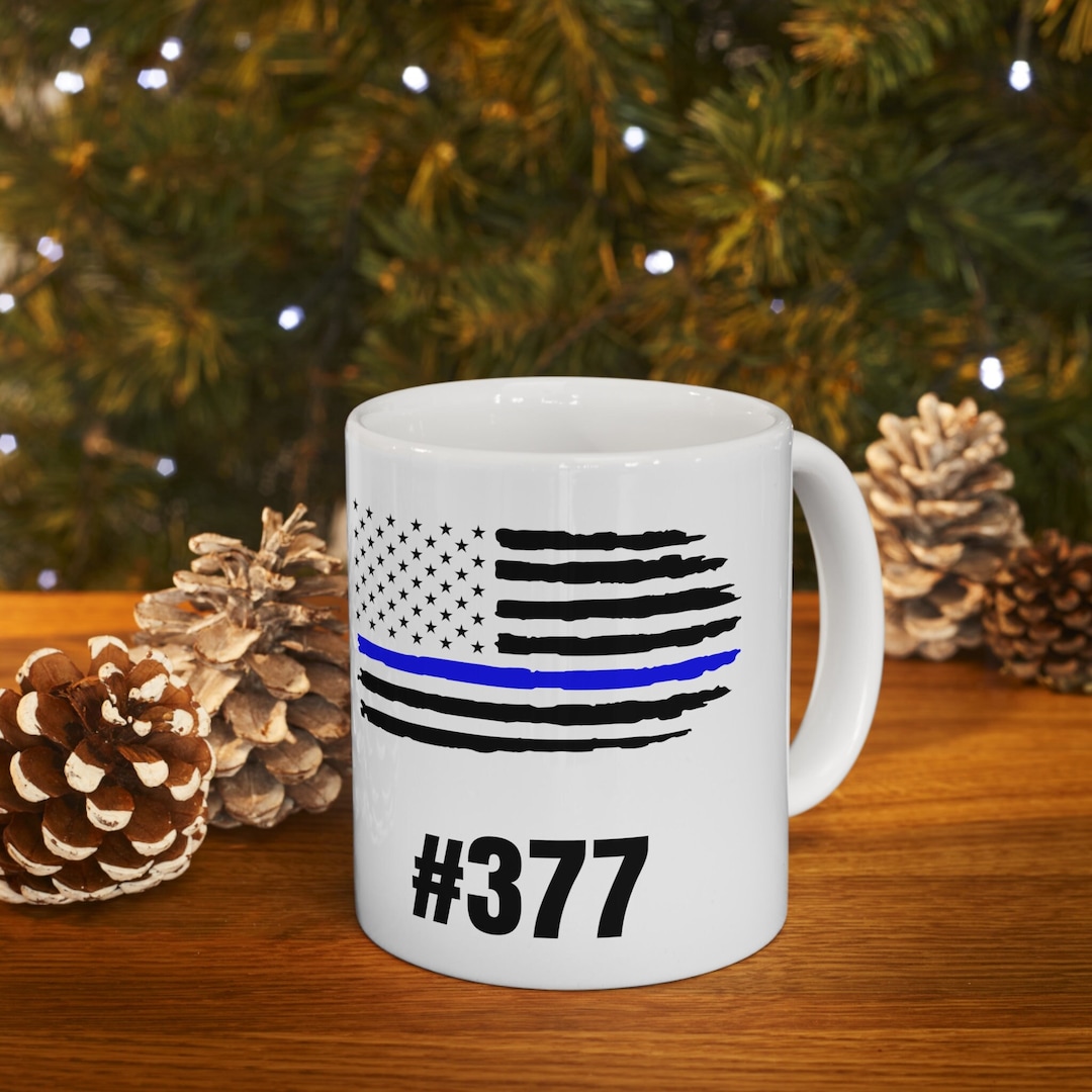Personalized Police Name / Badge Number Ceramic Mug 11oz, Custom Police ...