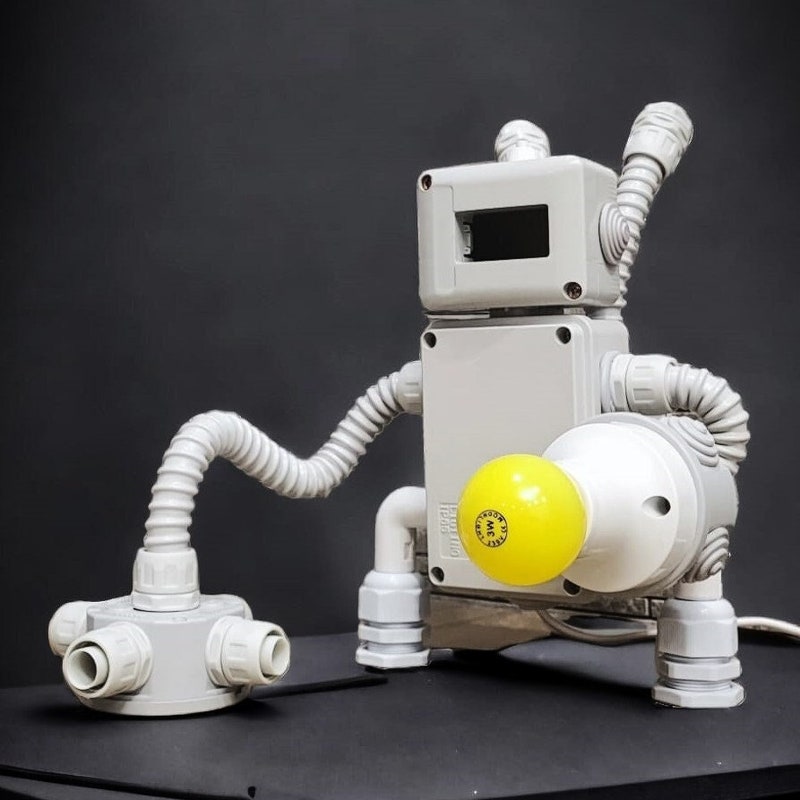 Robot Pipe Lamp - Etsy