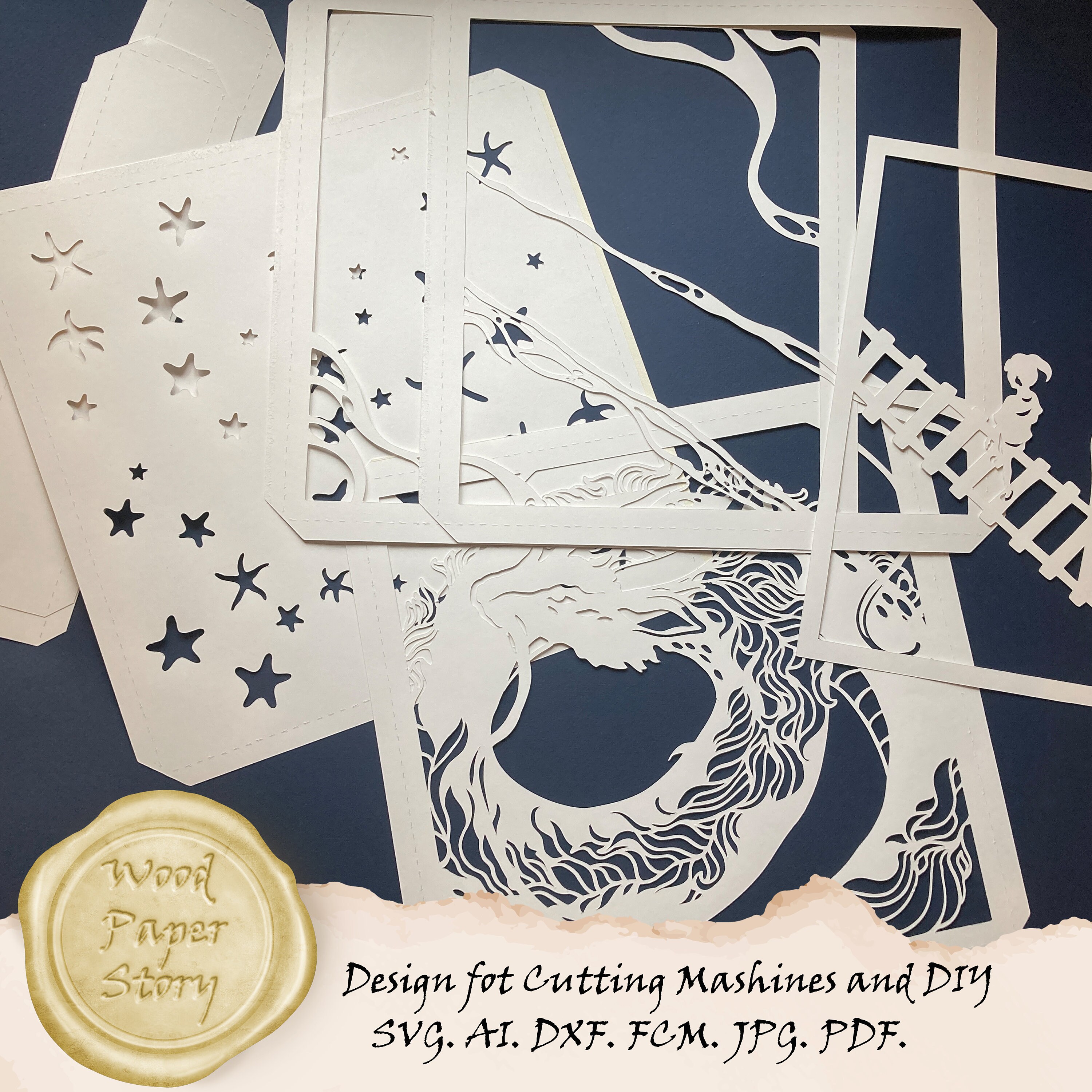 Dragon Shadow Box SVG, Anime Lightbox Svg, 3D Papercut Shadow Box SVG ...