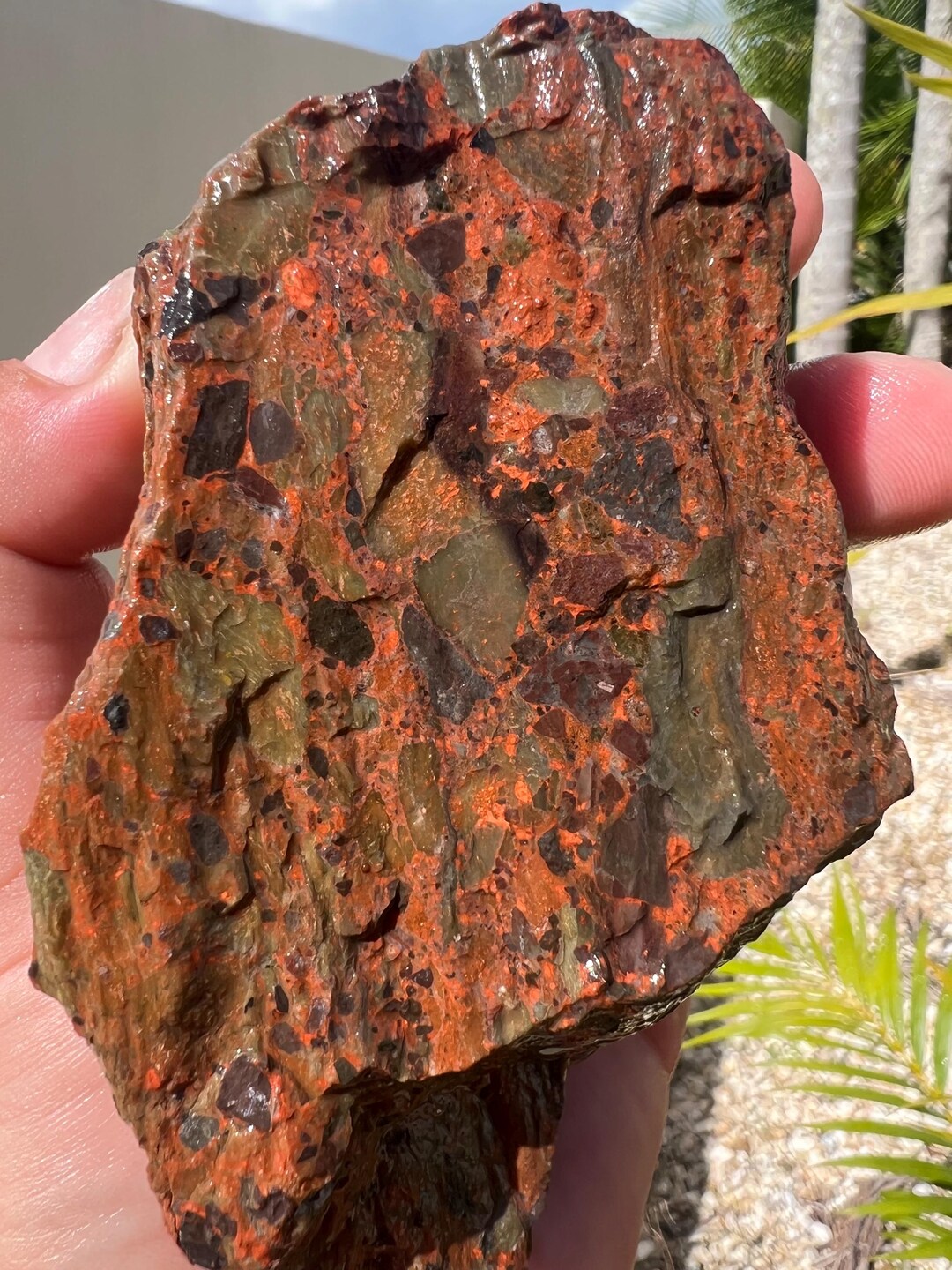 Australian Rough Rhyolite Breccia Chunk 380 Grams Natural Raw Specimen ...