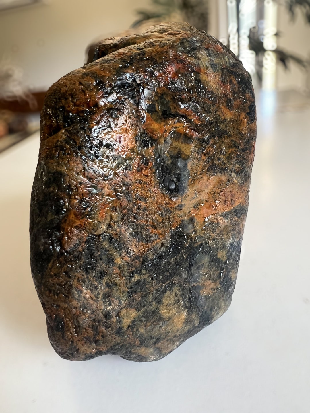 Australian Rough Black Agate Boulder 2.55 Kilograms Natural Dark Agate ...