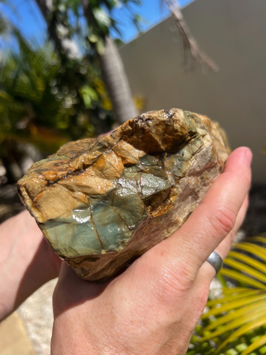 Australian Rough Chert Chalcedony Boulder With Epidote 3400 Grams ...