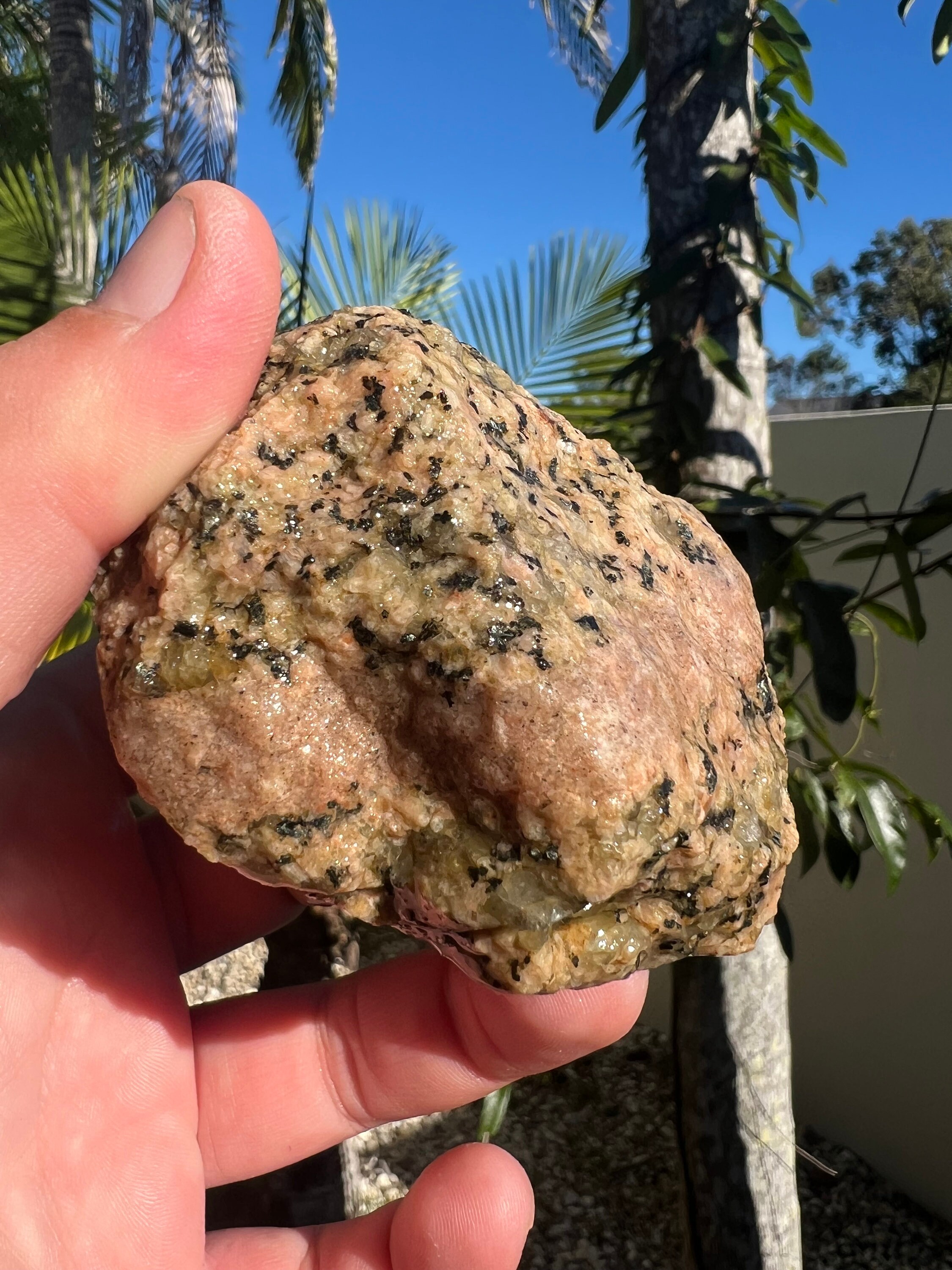 Australian Rough Pegmatite Granite Hornblende Biotite Feldspar Green ...