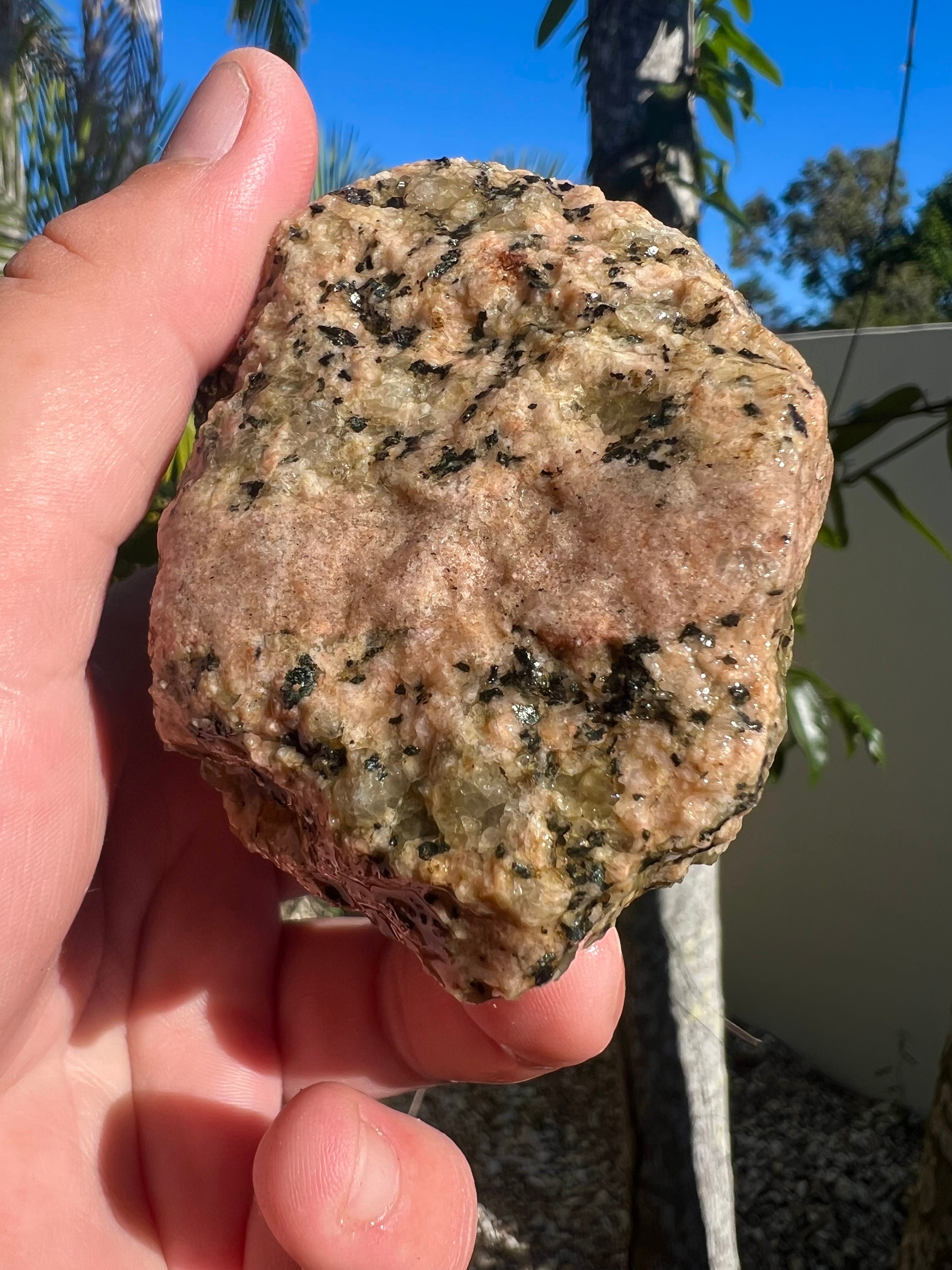 Australian Rough Pegmatite Granite Hornblende Biotite Feldspar Green ...