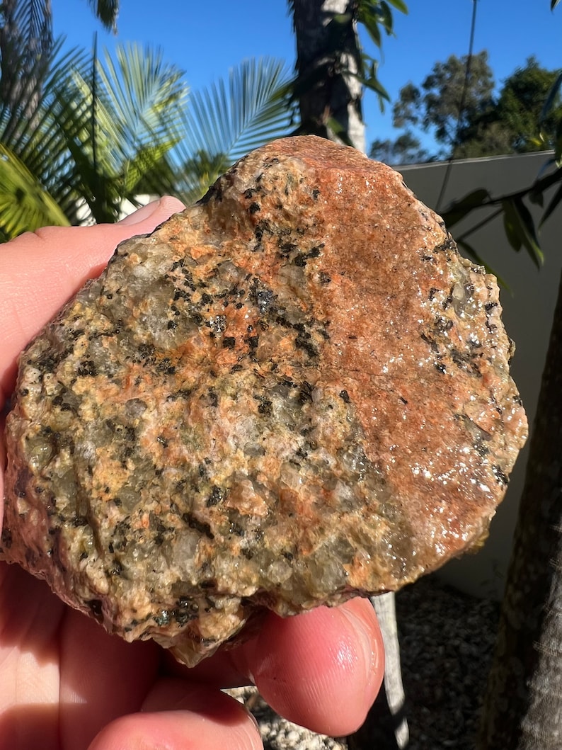 Australian Rough Pegmatite Granite Hornblende Biotite Feldspar Green ...