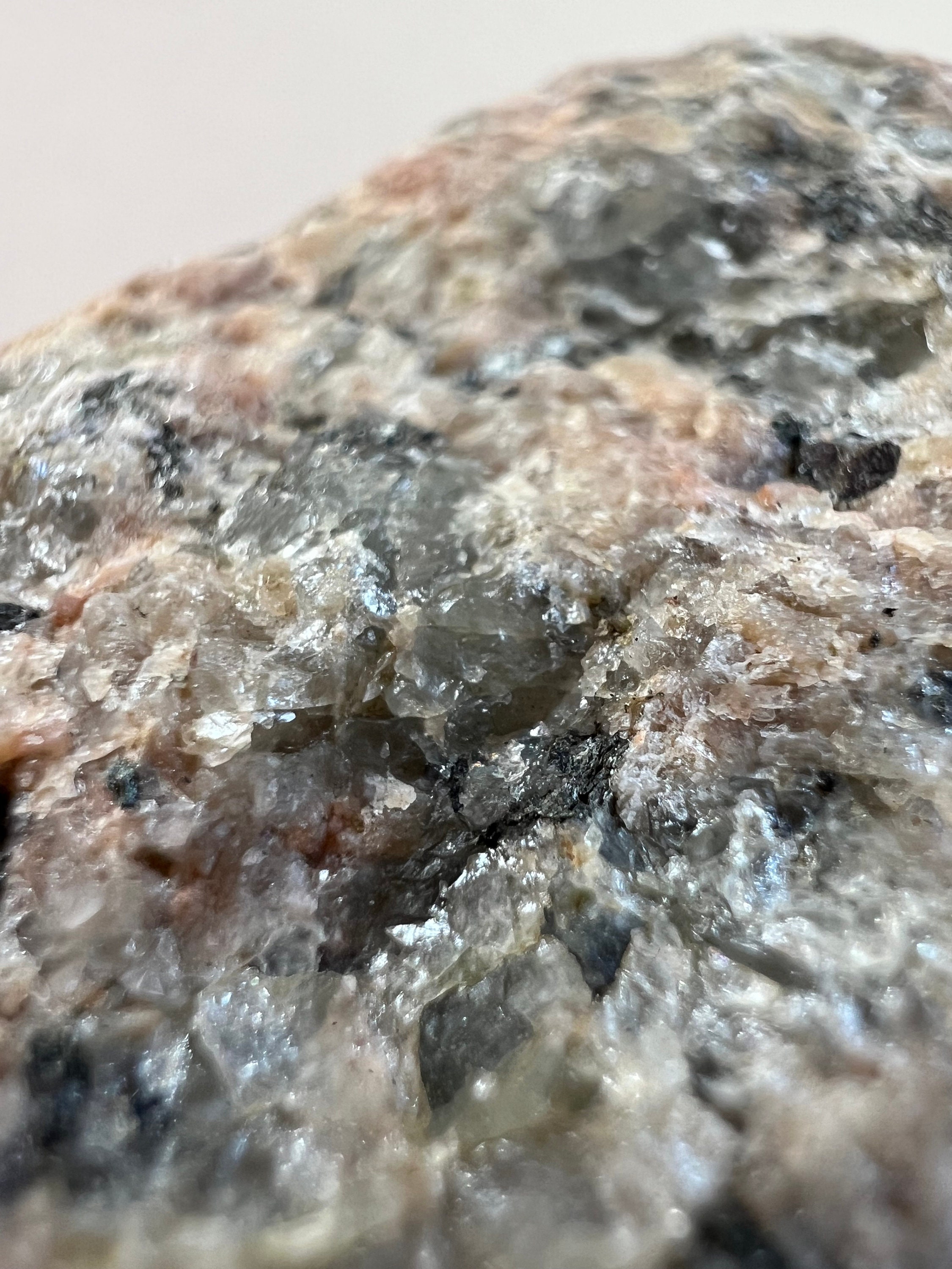 Australian Rough Granite With Aura Quartz Rare Flashes of Purple and ...