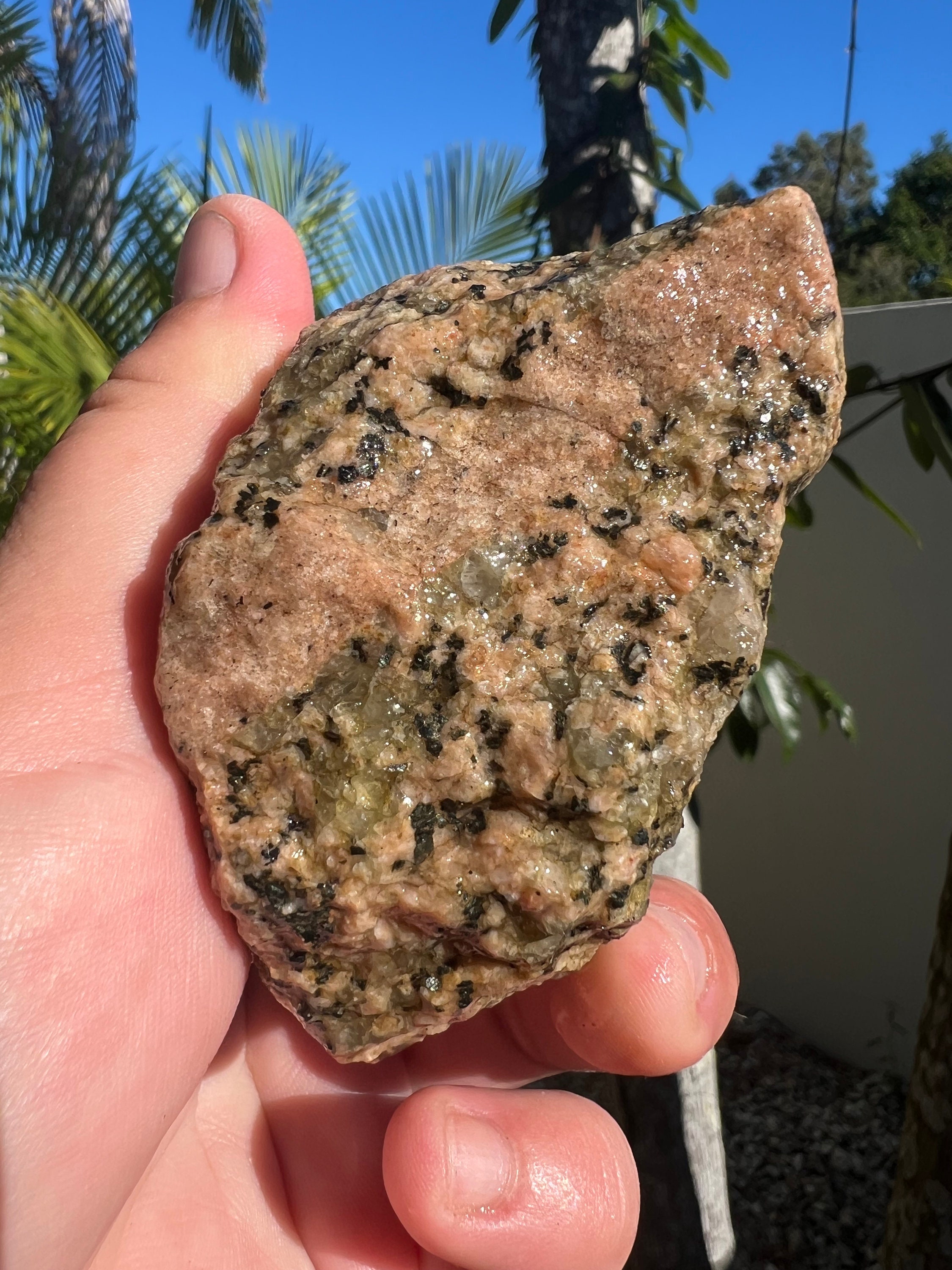 Australian Rough Pegmatite Granite Hornblende Biotite Feldspar Green ...