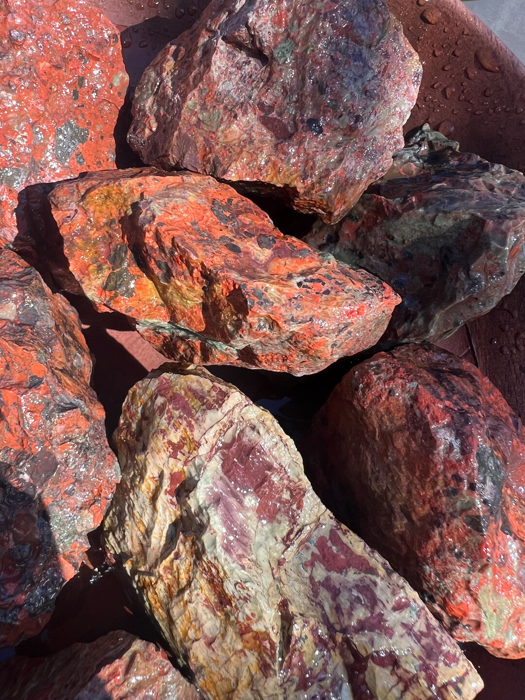 Bulk 10pc Australian Rough Chalcedony Breccia Rhyolite Chunks Natural ...