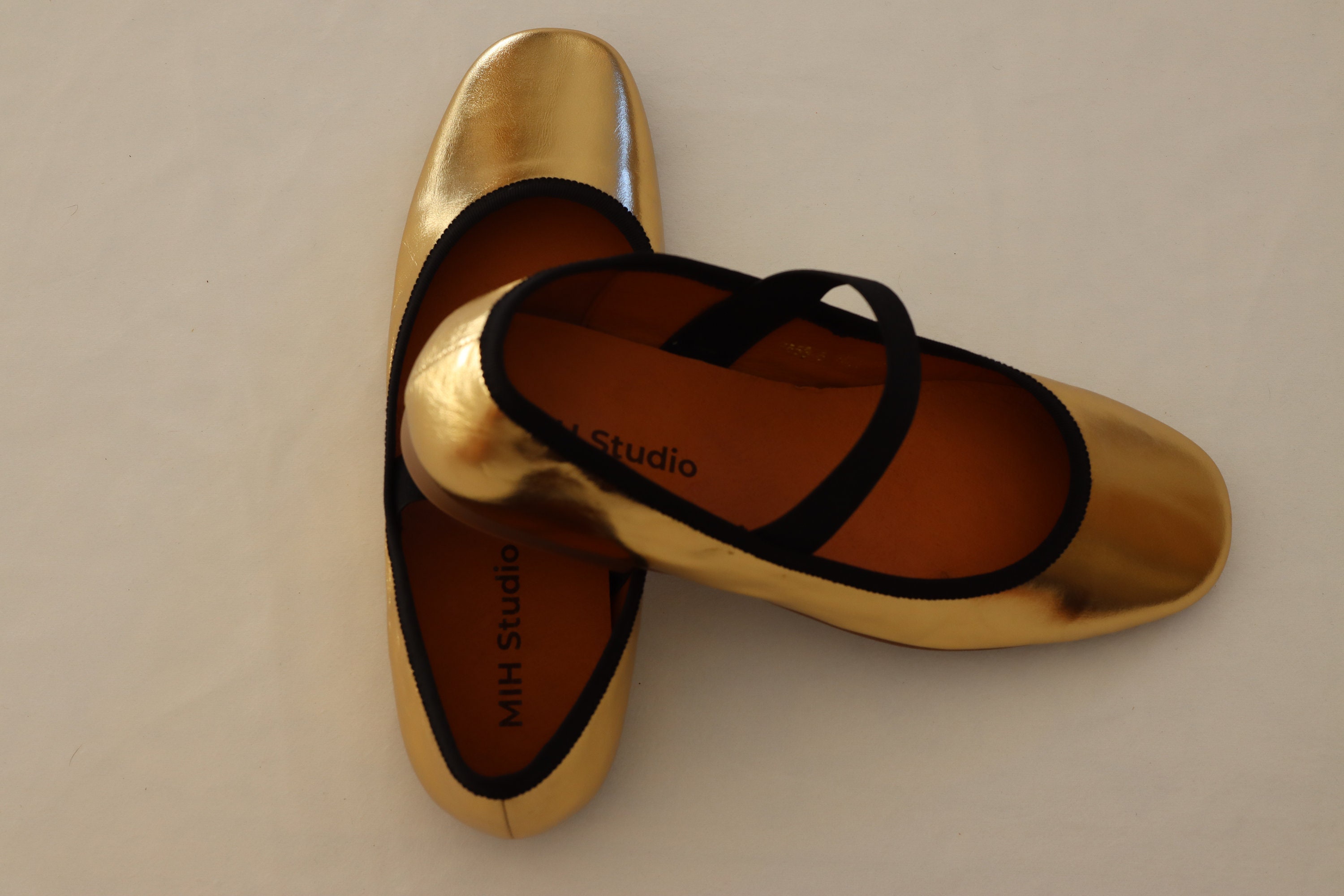 Strappy Mary-jane Real Leather Handmade I Shiny Golden Mary-jane I ...
