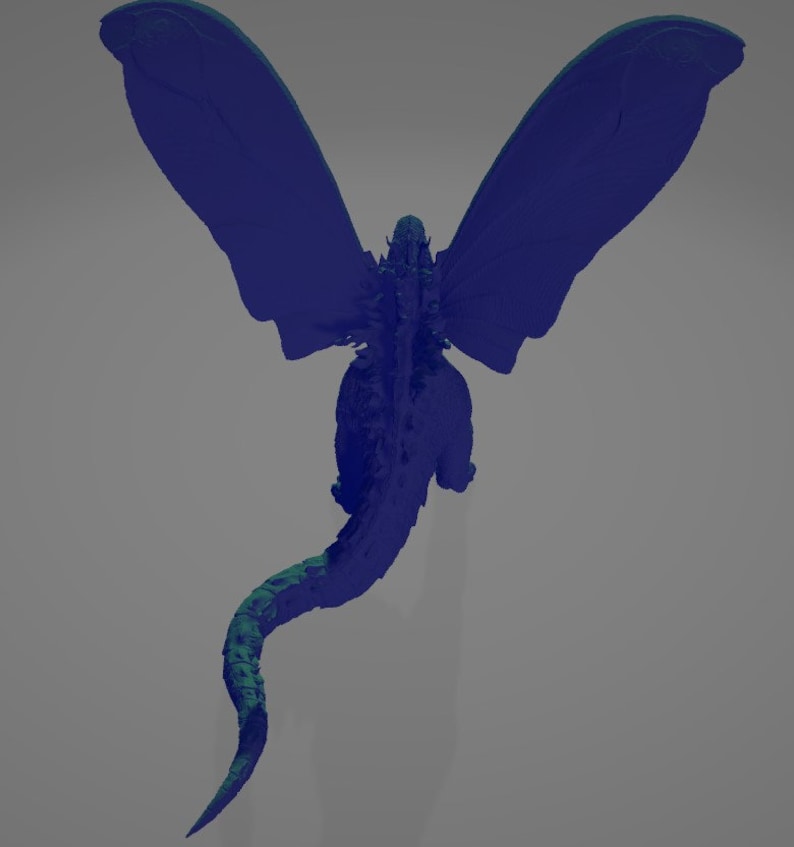 Burning Godzilla Wings .stl - Etsy