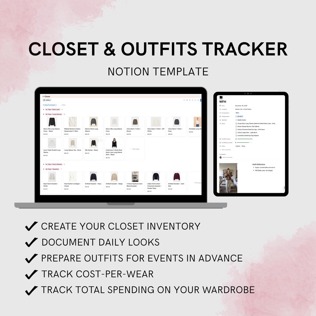 Digital Closet Tracker | Wardrobe Manager | Spending Insights | Outfits ...
