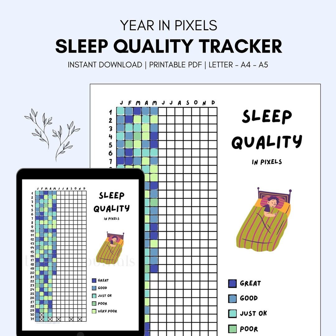Sleep Quality Tracker Year in Pixels Digital Productivity Tracker ...