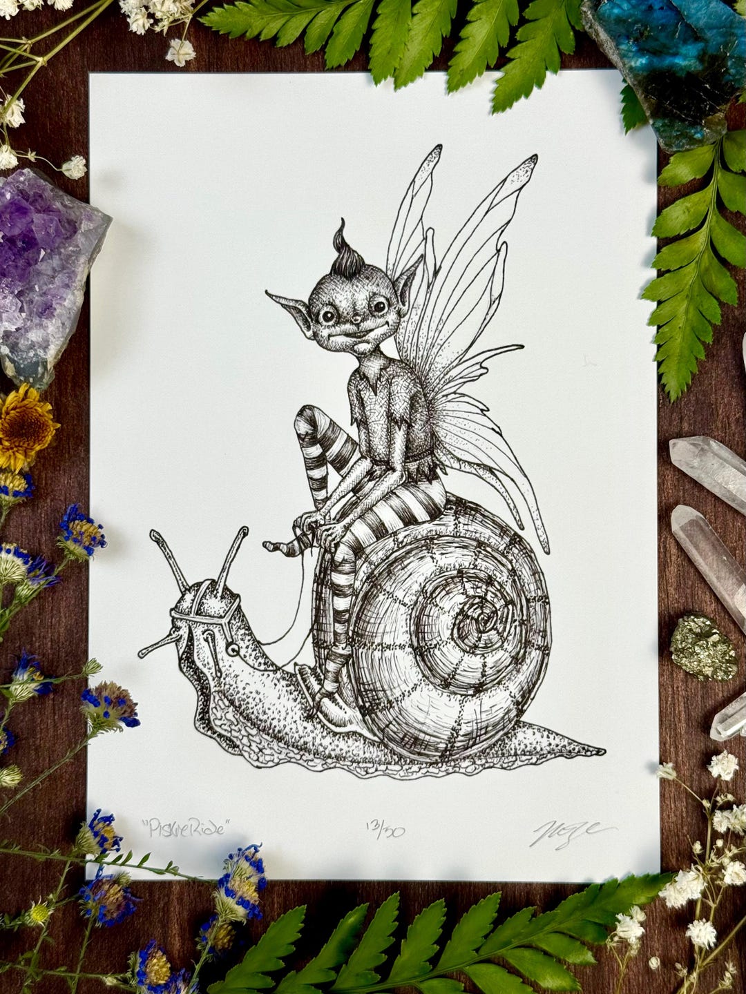 Piskie Ride | Fae and Folklore | Fine Art Prints | Pixie Drawing ...