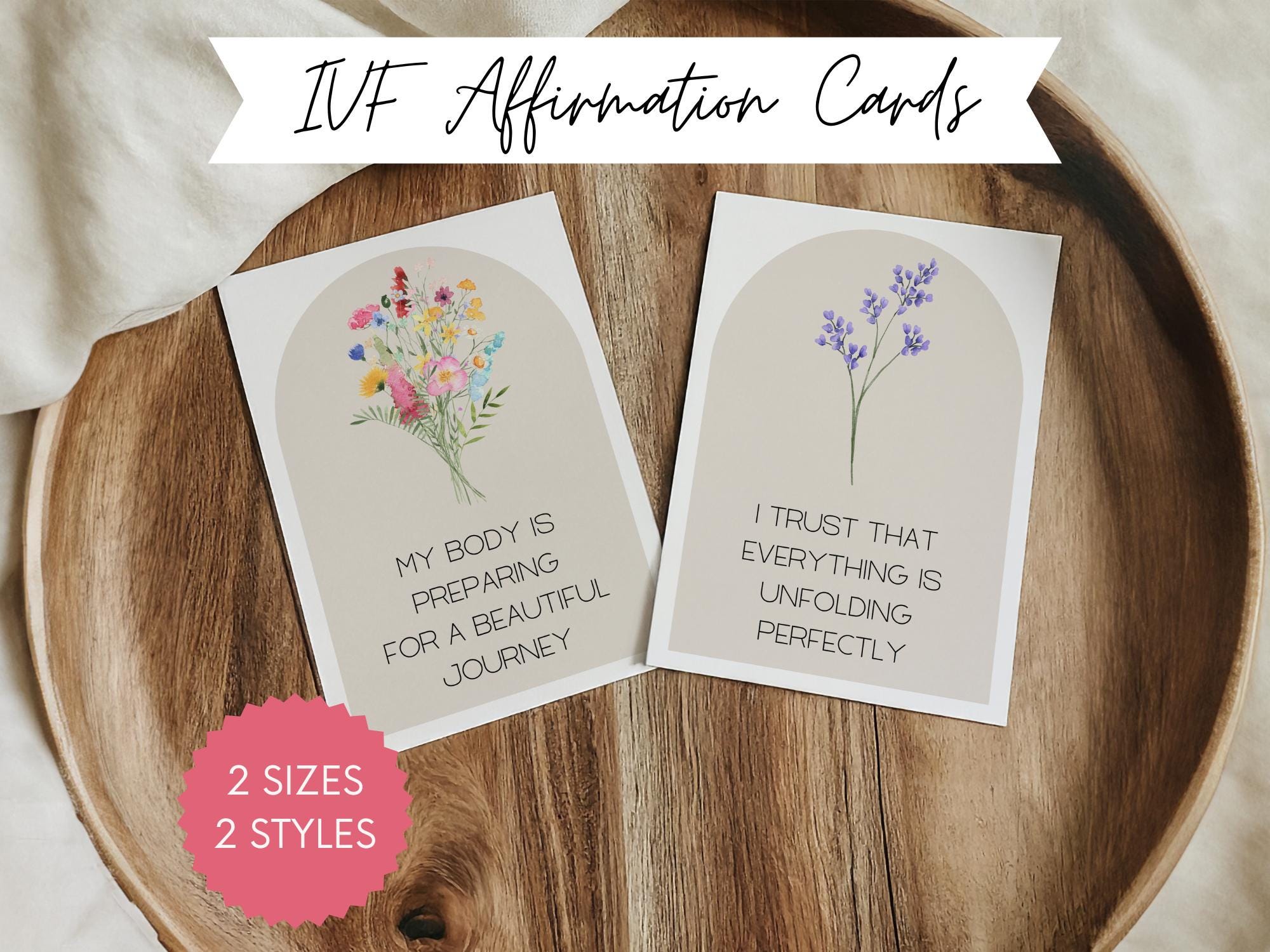 60 IVF Affirmation Cards, Printable Fertility Support Deck, Infertility ...