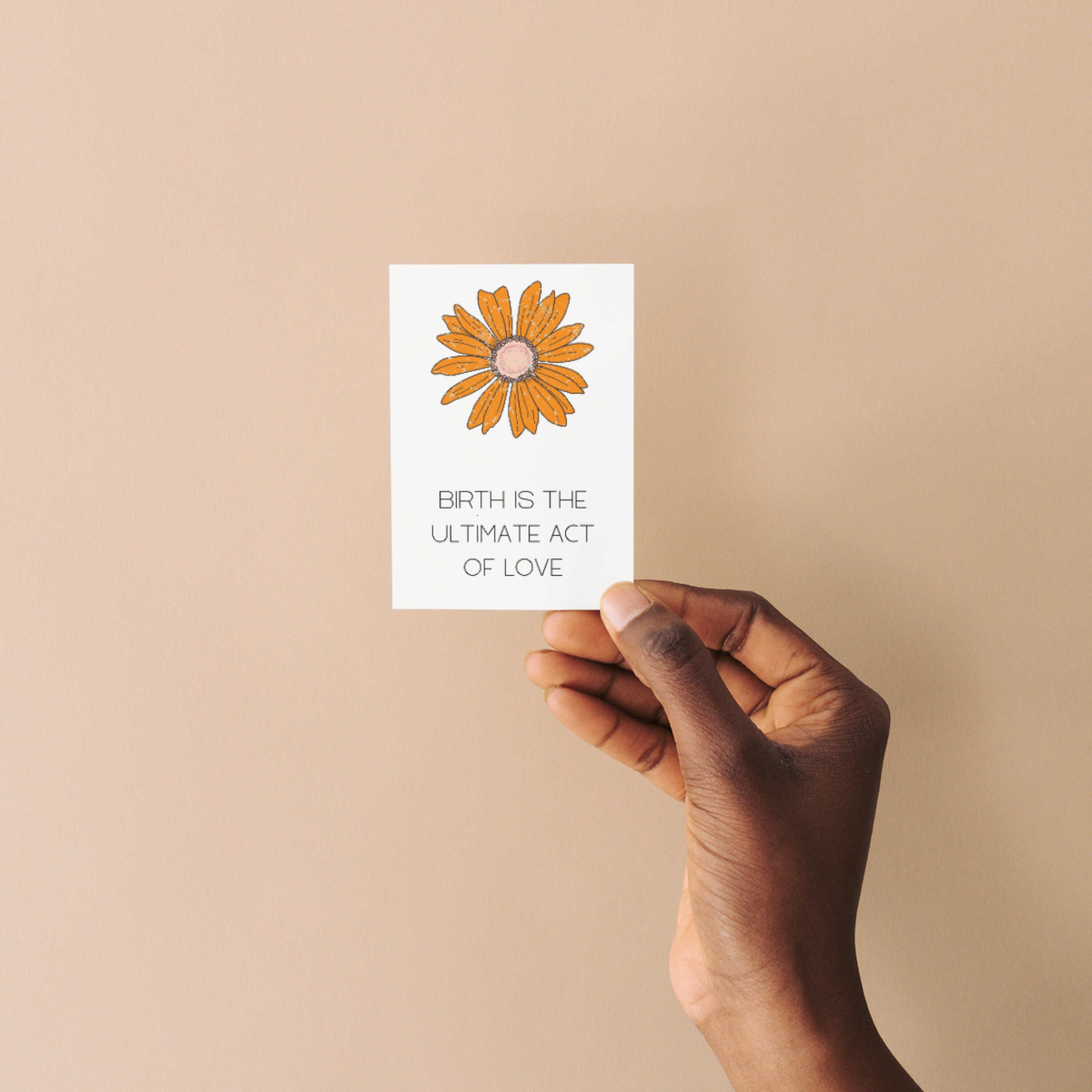 60 Birth Affirmation Cards Printable With Colored Flowers ...