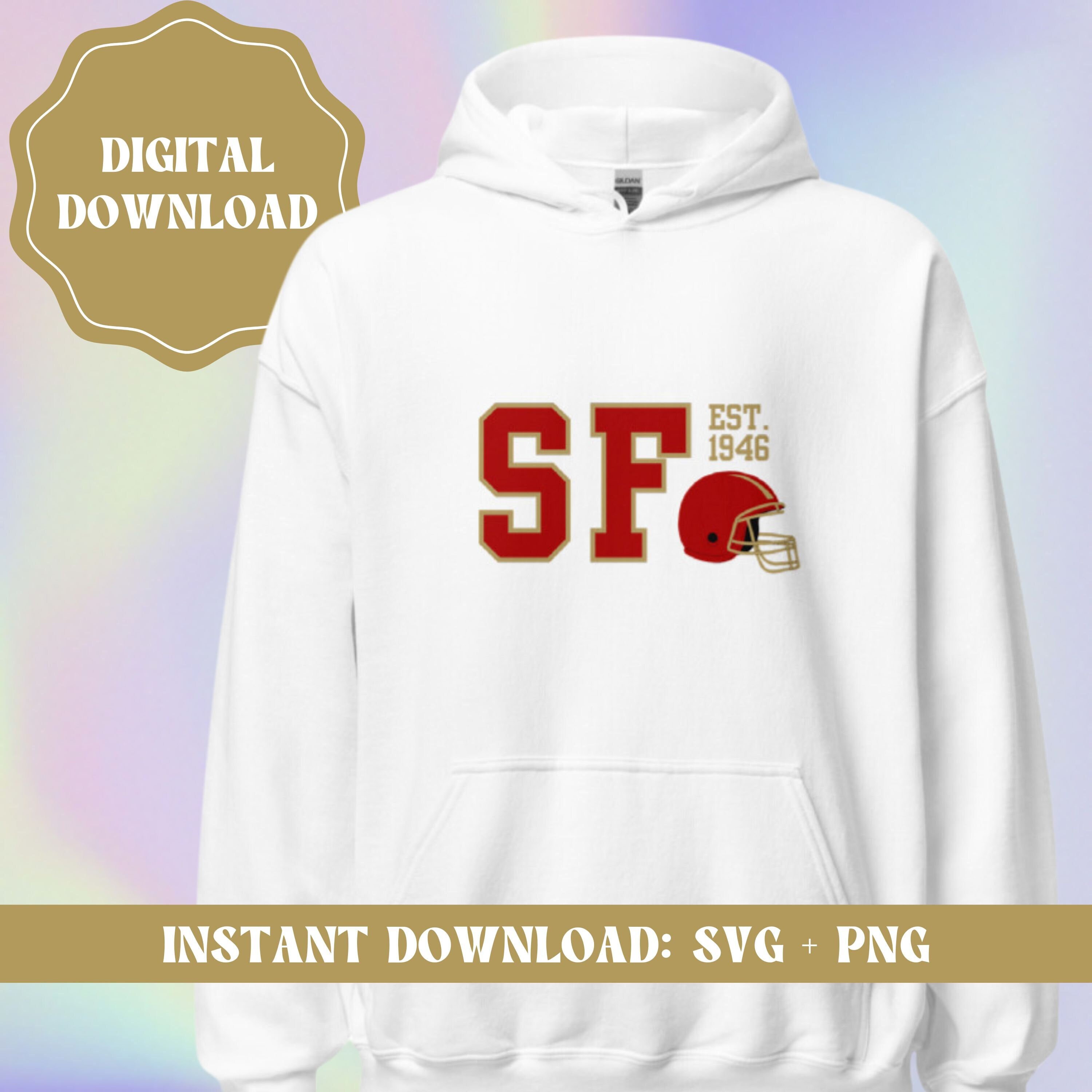 SF Niners Est 1946 Football Helmet Logo 49ers San Francisco Era ...