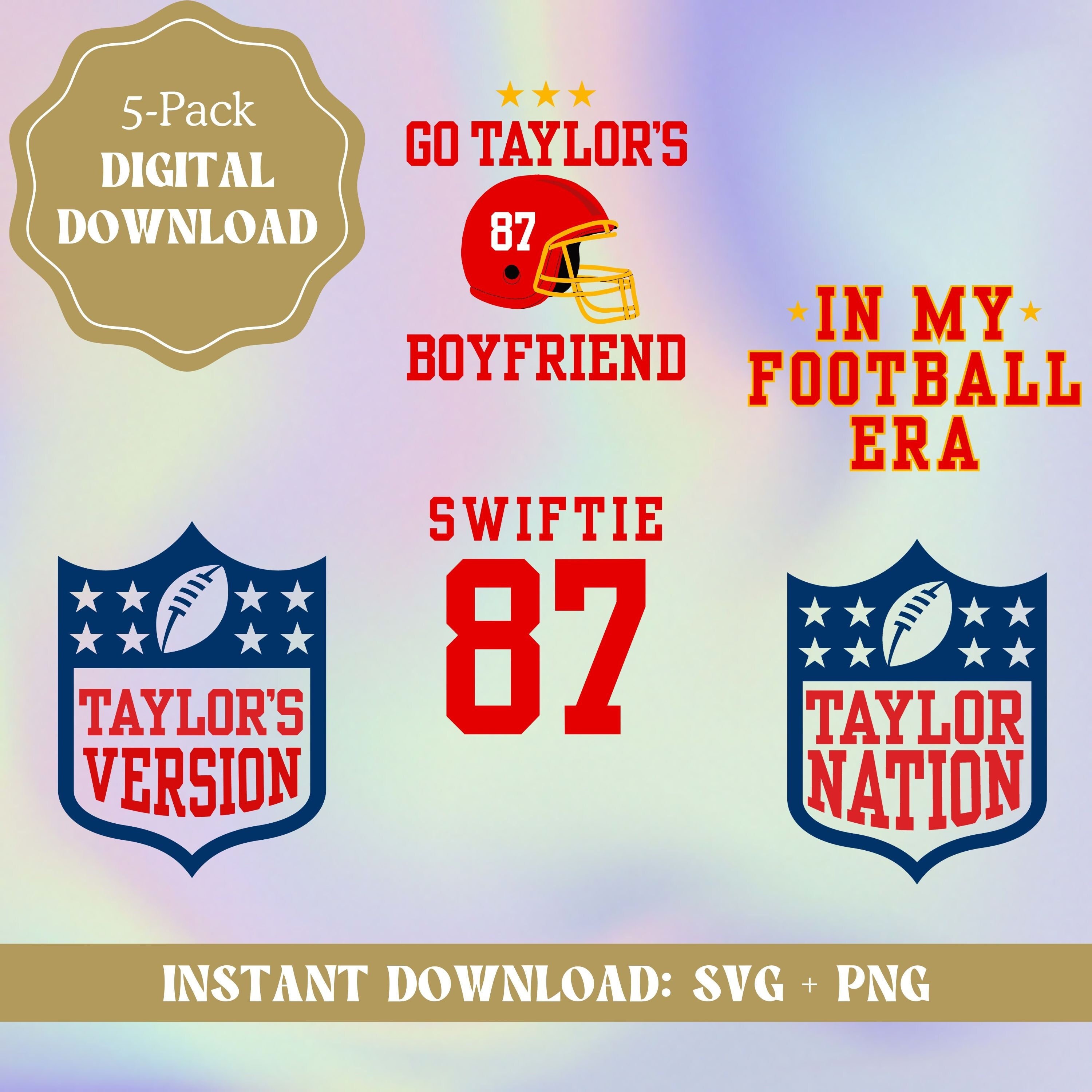 Taylor Football Logo Graphics 5-pack Downloadable File Swiftie 87 Kelce ...