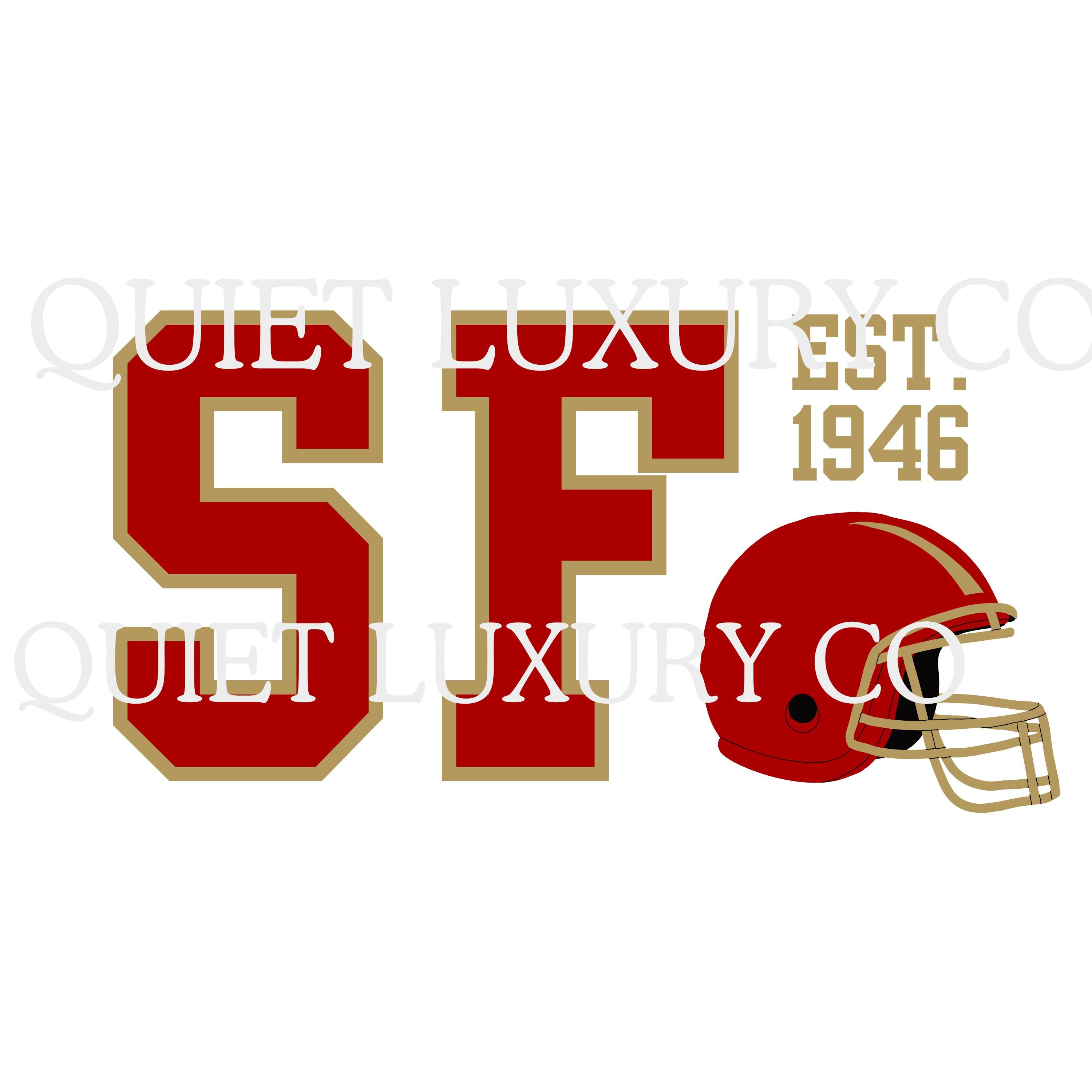 SF Niners Est 1946 Football Helmet Logo 49ers San Francisco Era ...