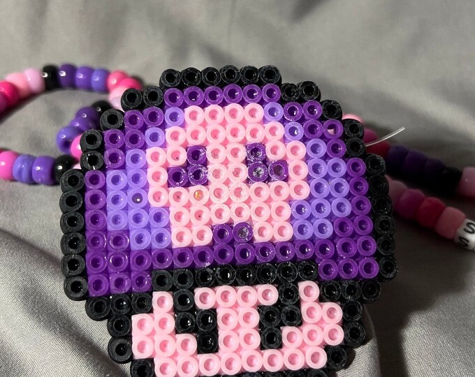 Flower Kandi Pacifier Leash, Rave Pacifier, Kandi Choker, Rainbow ...