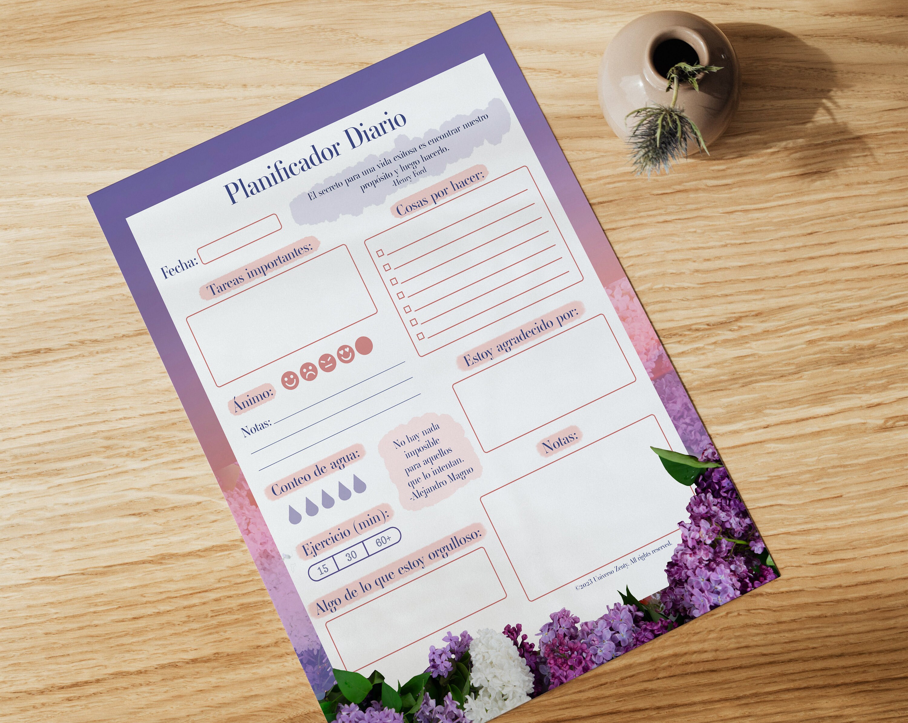 Daily Planner Printable Template, Habit Tracker, to Do List, Daily ...