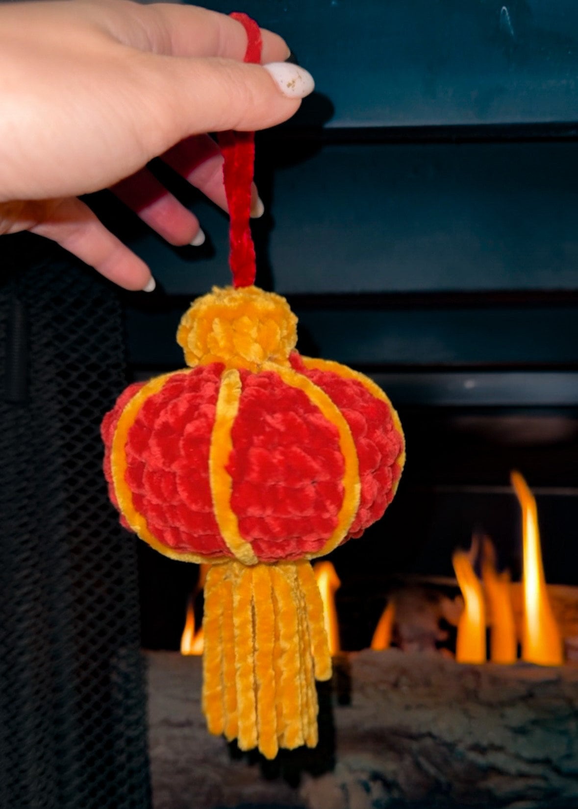 Crochet Red Lantern Toy Plush, Chinese Lunar New Year Keychain - Etsy