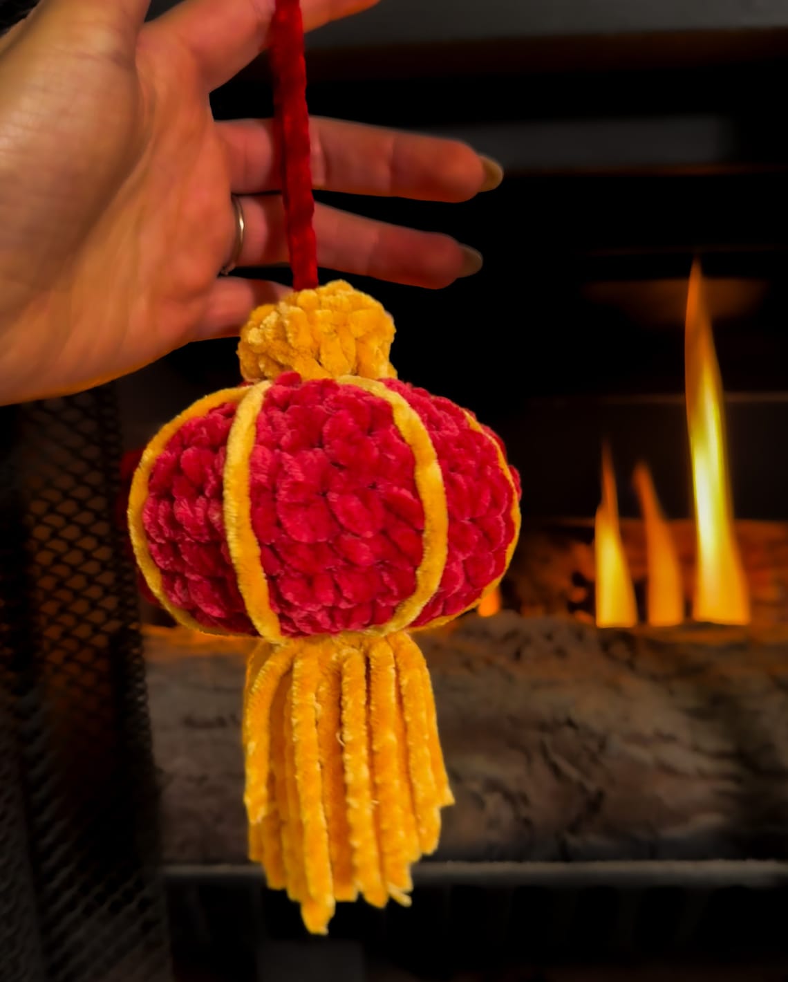 Crochet Red Lantern Toy Plush, Chinese Lunar New Year Keychain - Etsy
