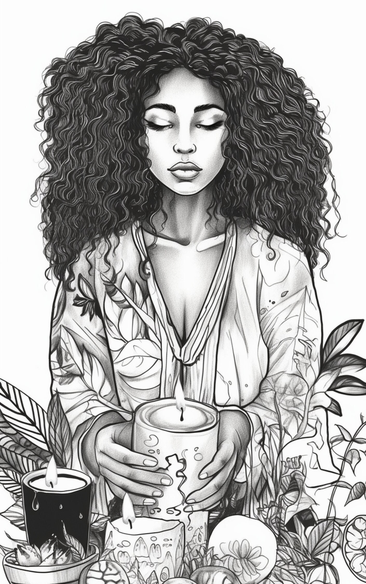 Individual Coloring Page for Women - Etsy