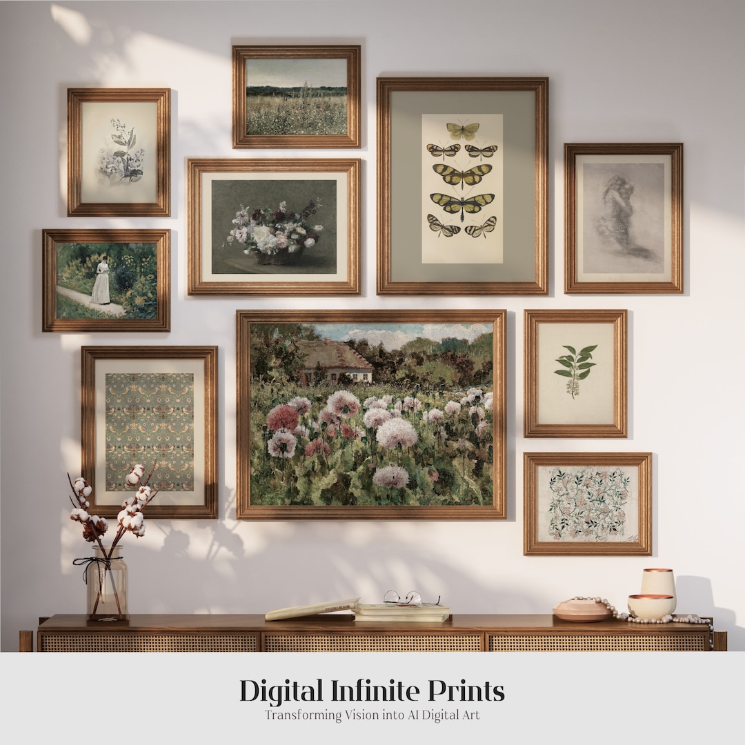 Vintage Gallery Set, Wall Art Digital Download, Printable Art ...