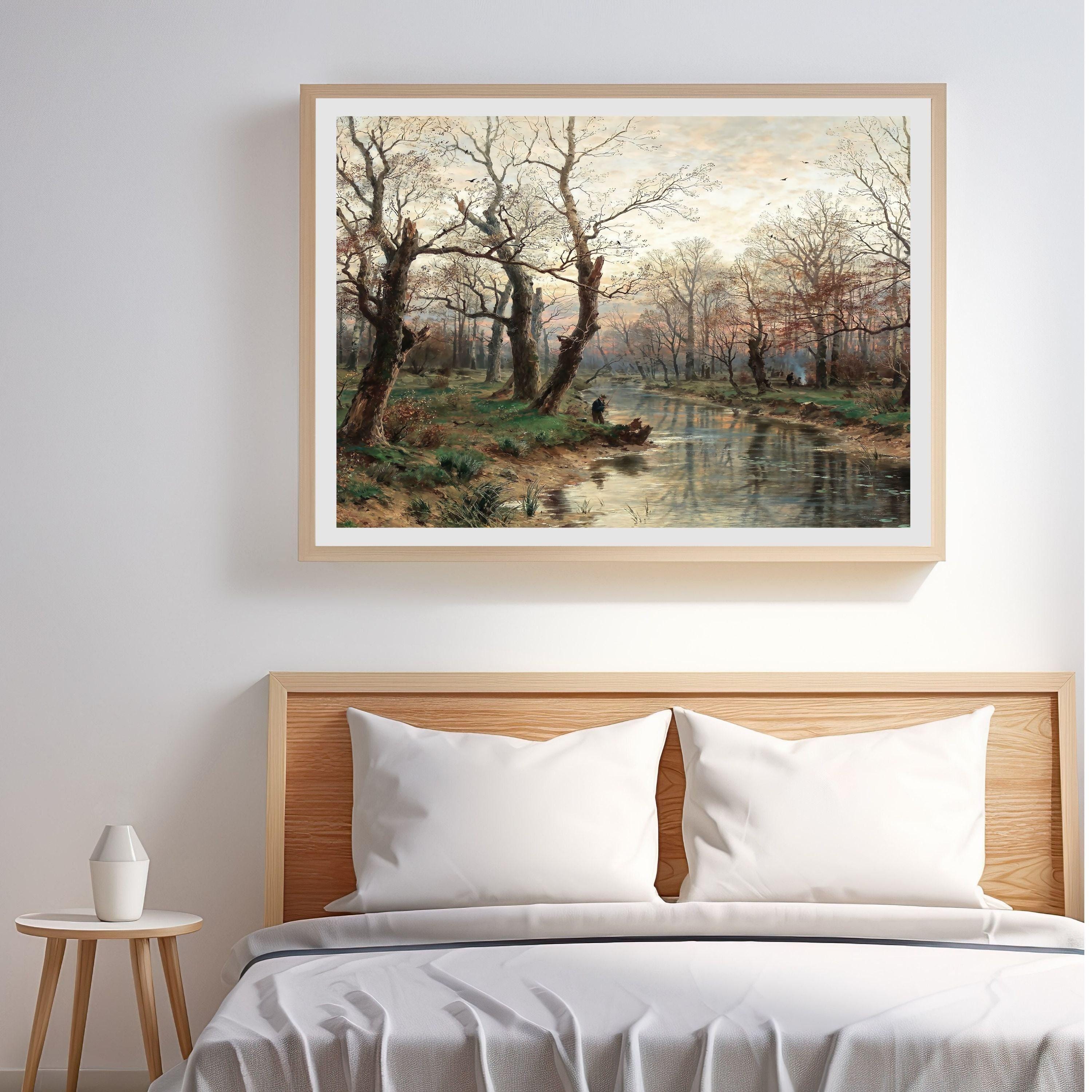 Rustic Landscape Digital Art Download, Serene Nature Scene Print ...