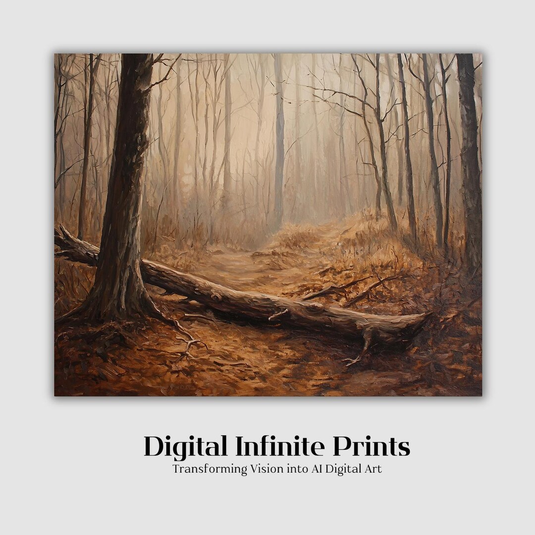 Forest Path Digital Download, Woodland Trail Art, Nature Landscape Wall ...