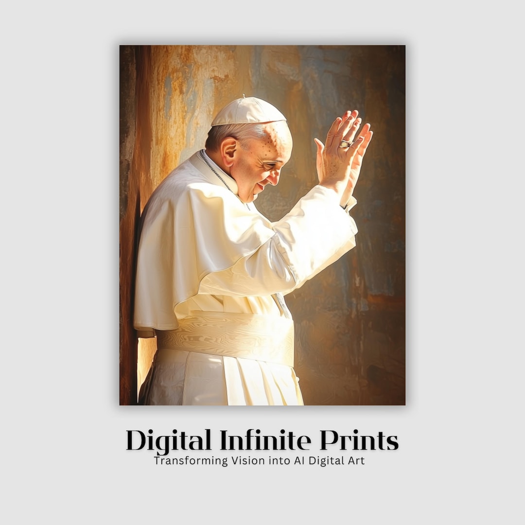 Pope Francis Art, Religious Figure, Spiritual Artwork, Catholic Wall ...