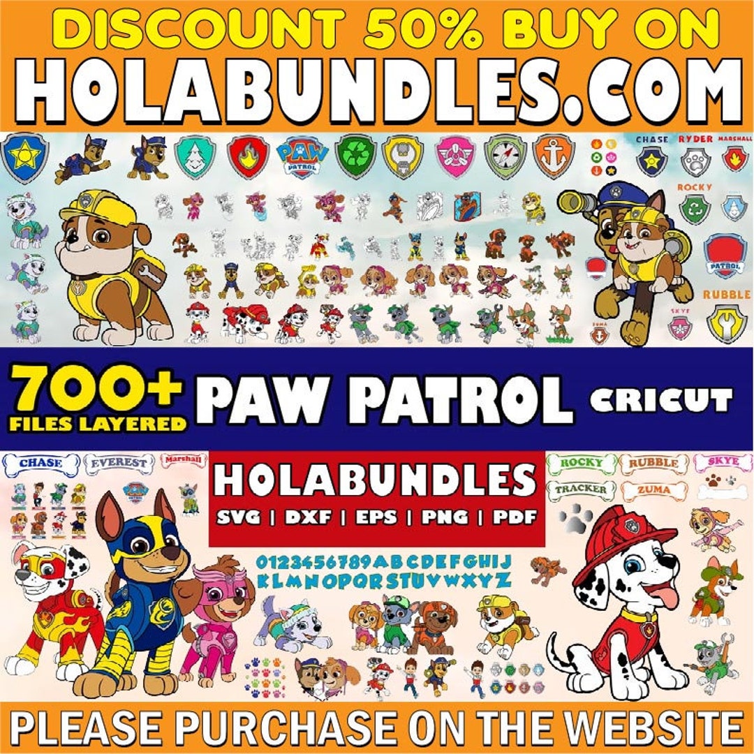 Paw Patrol SVG Paw Patrol Bundle Svg Paw Patrol Font Svg - Etsy.de