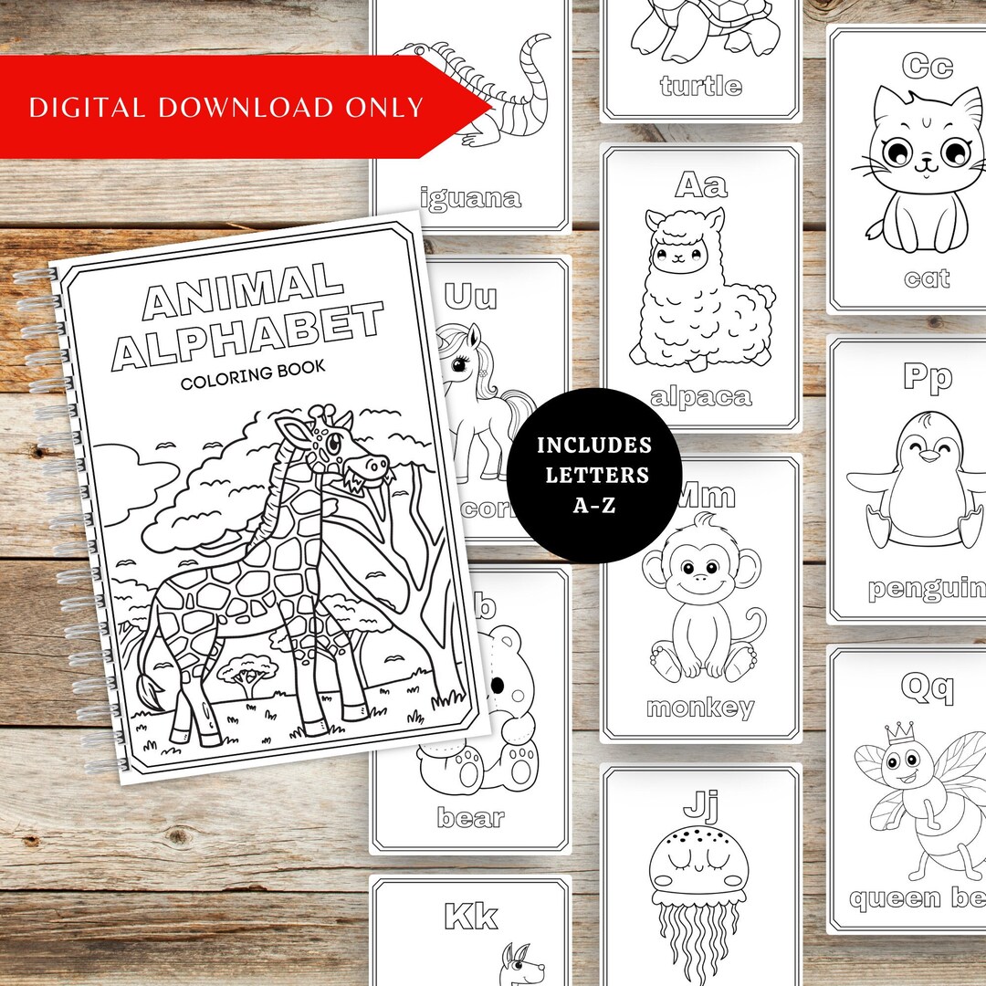 ABC coloring pages, animal coloring pages, learn alphabet, homeschool ...
