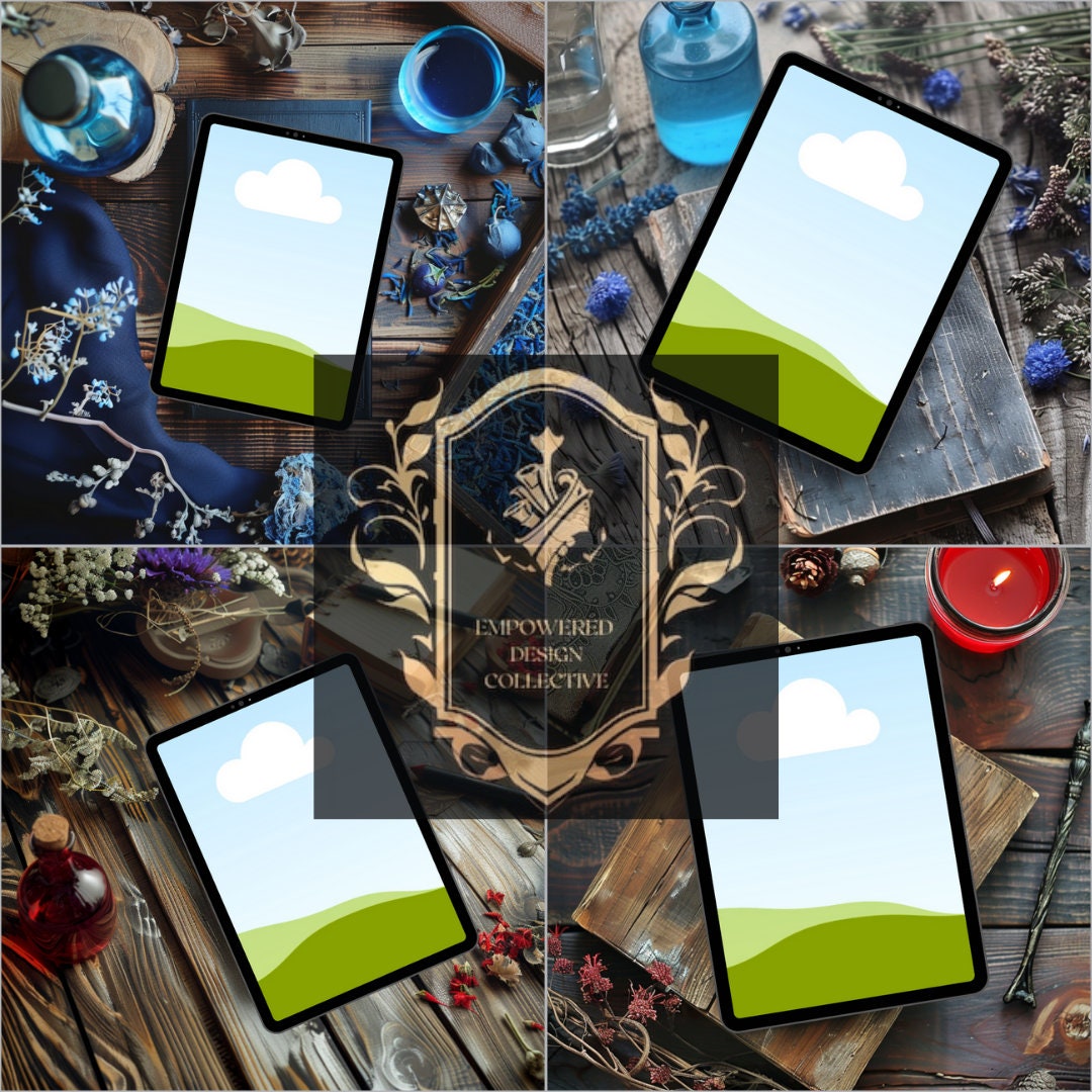 Magic and Potions Book Mockup Template Flat Lay Bookstagram Social ...