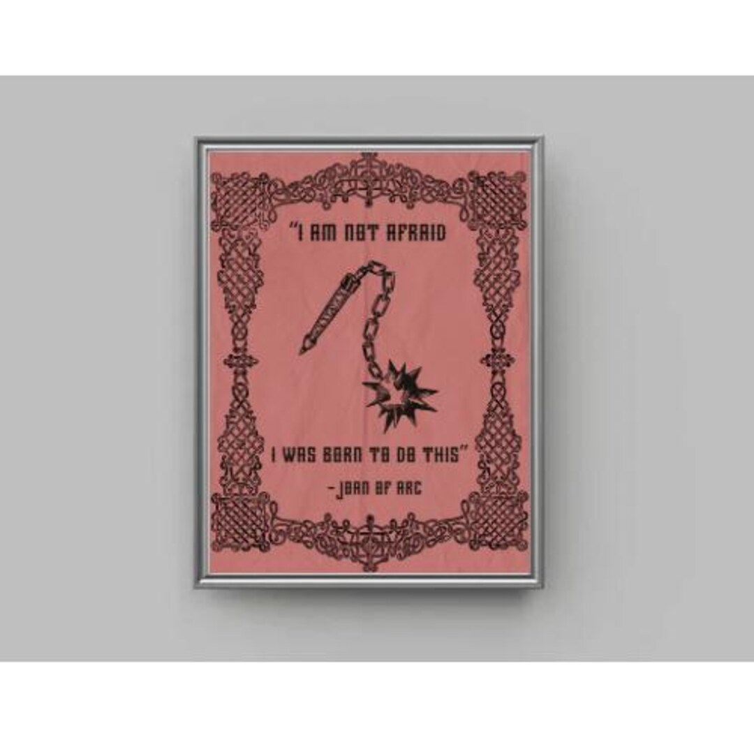 I Am Not Afraid Joan of Arc Digital Print Poster *download* - Etsy