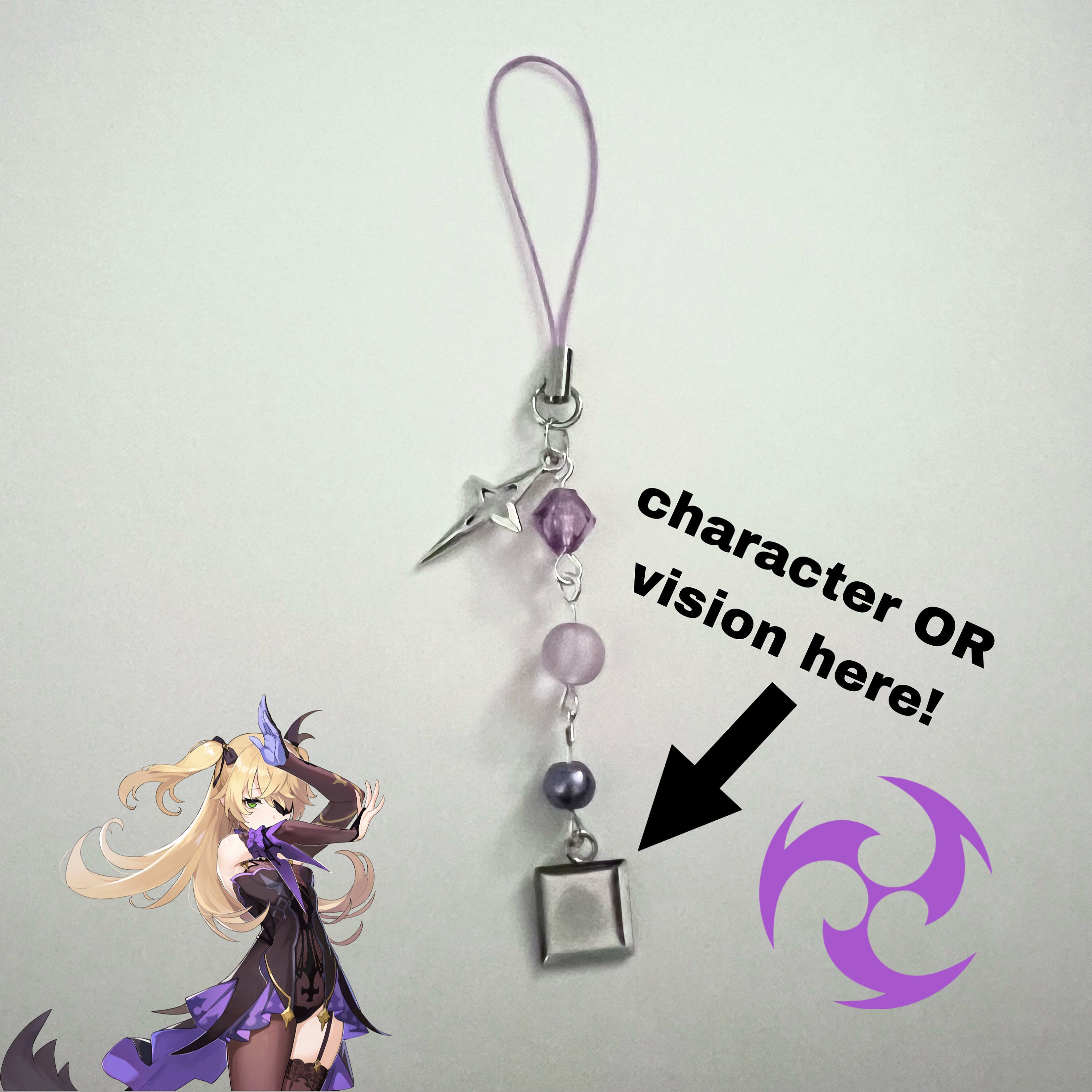 Genshin Impact Vision Primogem Phone Charm - Etsy