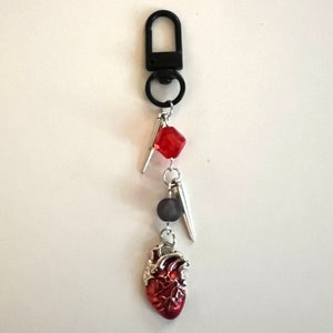 Anatomical Heart Spike Keychain/phone Charm - Etsy