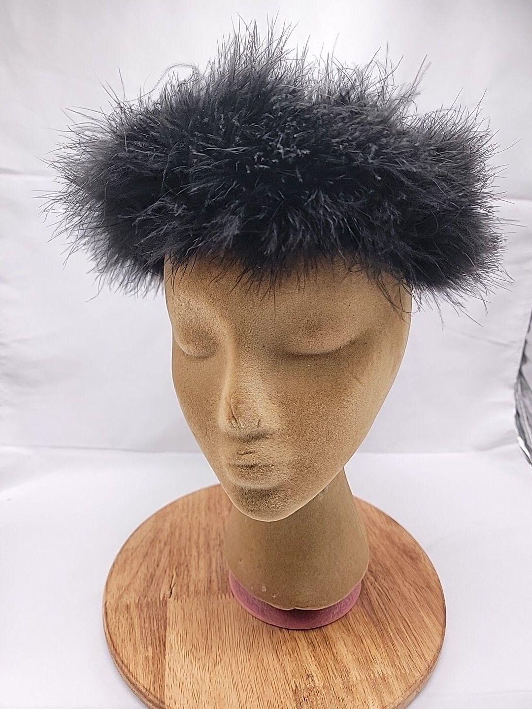 Vintage Jo Giovanni Black Feather Facinator Hat - Etsy