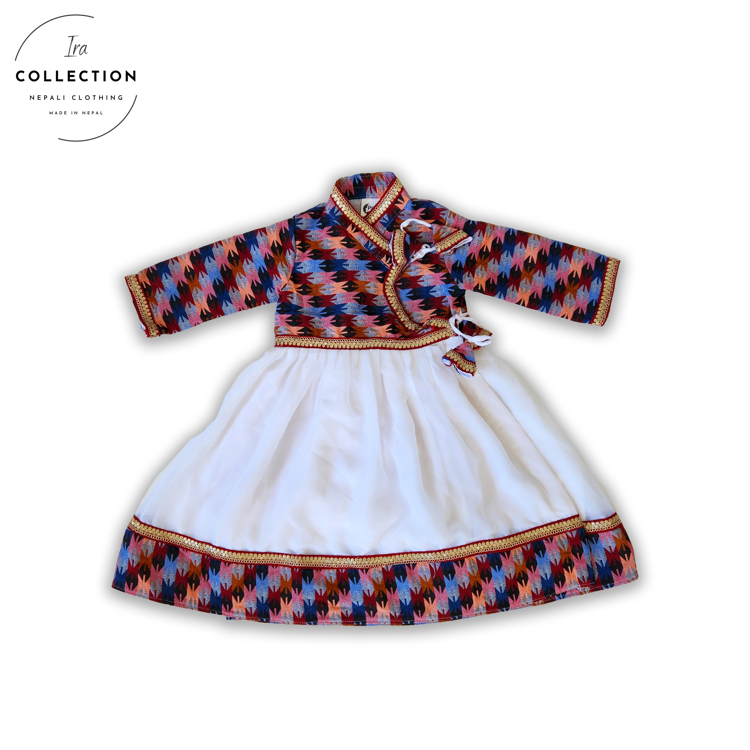 Dhaka Dress for Baby Girls, Nepali Traditional Dress, Nepali Fusion ...