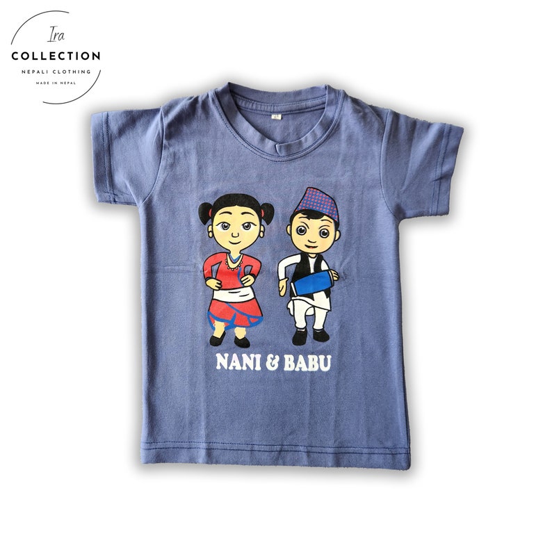 Nepal-themed Printed T-shirts for Kids, Nani Babu, Ka Kha Print, Mt ...