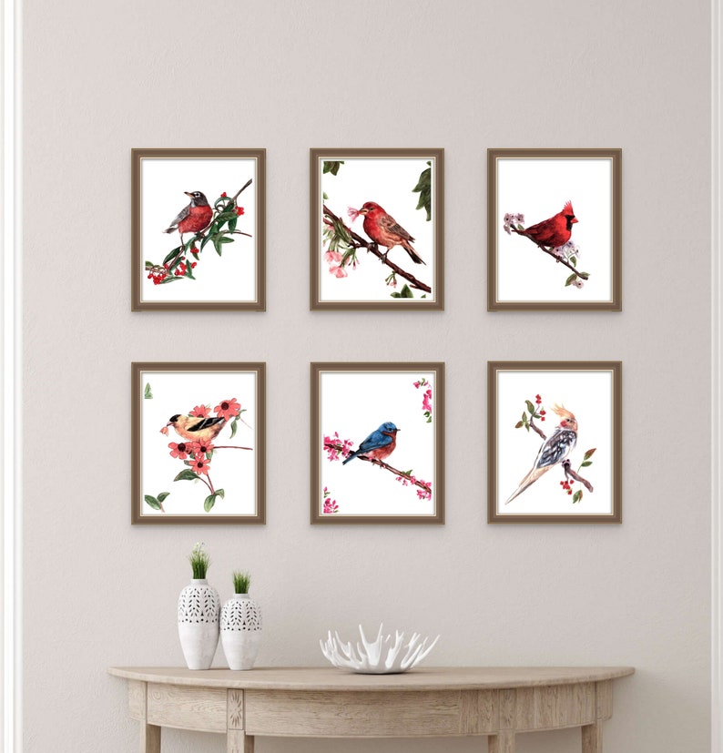 Finch Watercolor Art Print, Painting, House Finch, Bird, Gift, Artwork ...