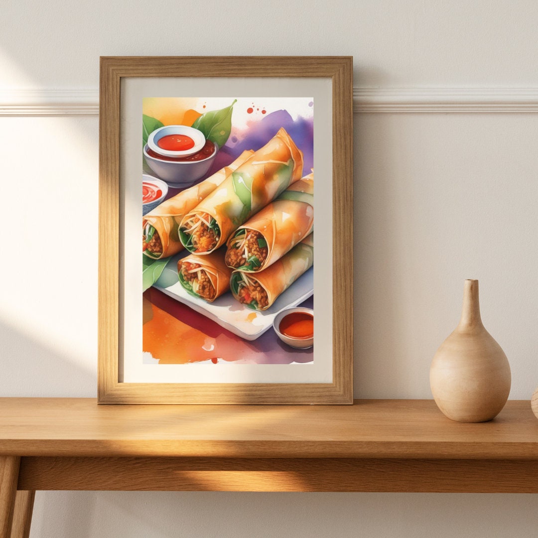 Set of 7 Vietnamese Food AI Generated Artprint Download Printable Wallart House Warming Gift ...