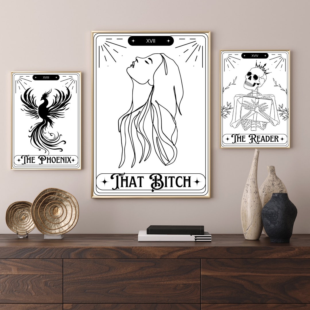 Psychic Tarot Card Artprint | Set of 7 | Female Empowerment | Download ...