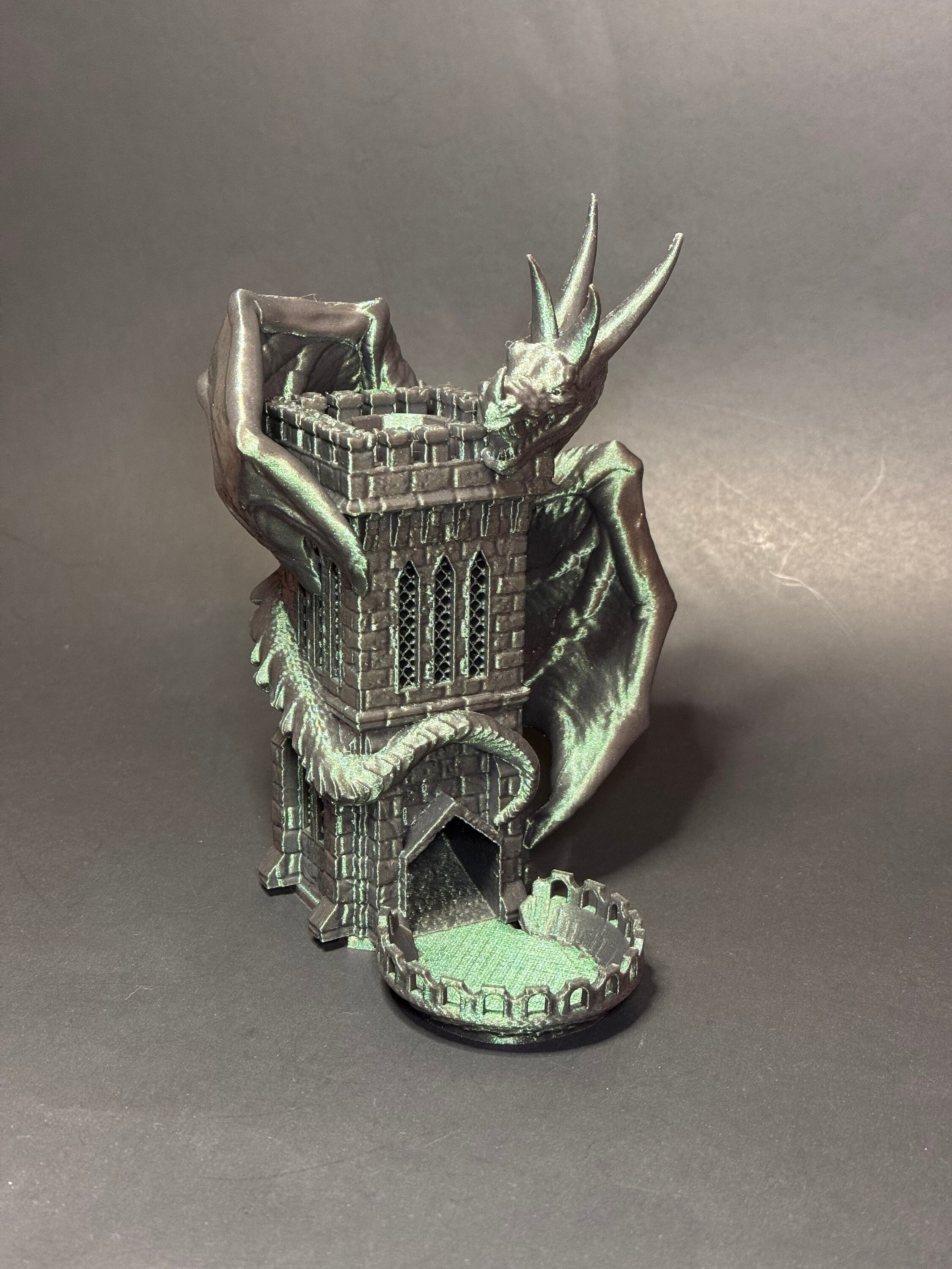 Wyvern Dragon Portable Dice Tower Castle Style Perfect for RPG ...