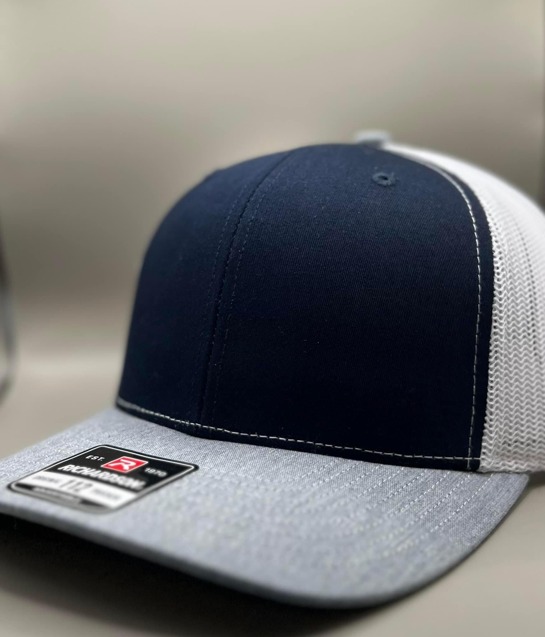 Custom Farm Logo Leather Patch Hat | Personalized Richardson 112 ...