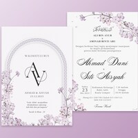 Canva Template | Wedding Invitation Template | Templat Kad Undangan ...